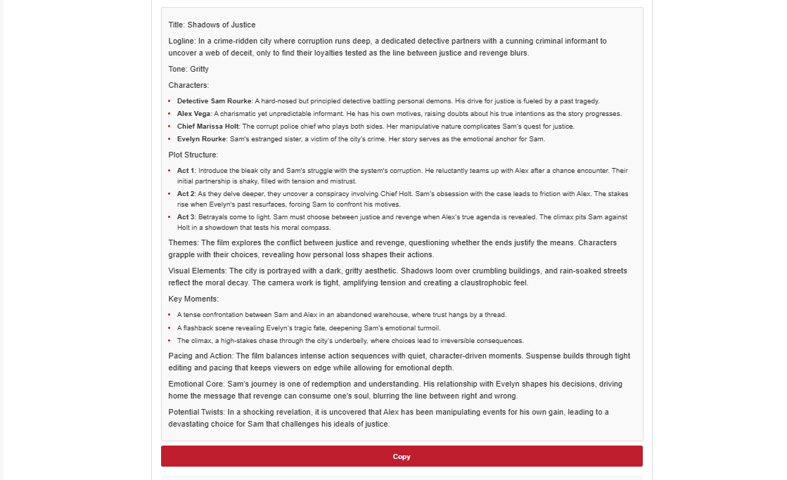 Movie Idea Generator [Free, Unlimited]