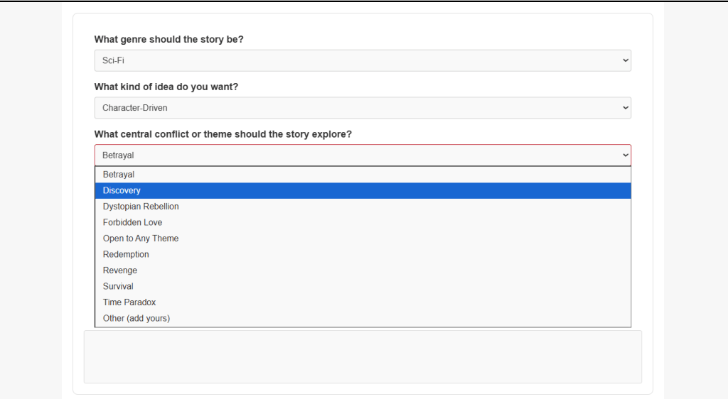 Short Story Idea Generator [Free, Unlimited] - Generate Story
