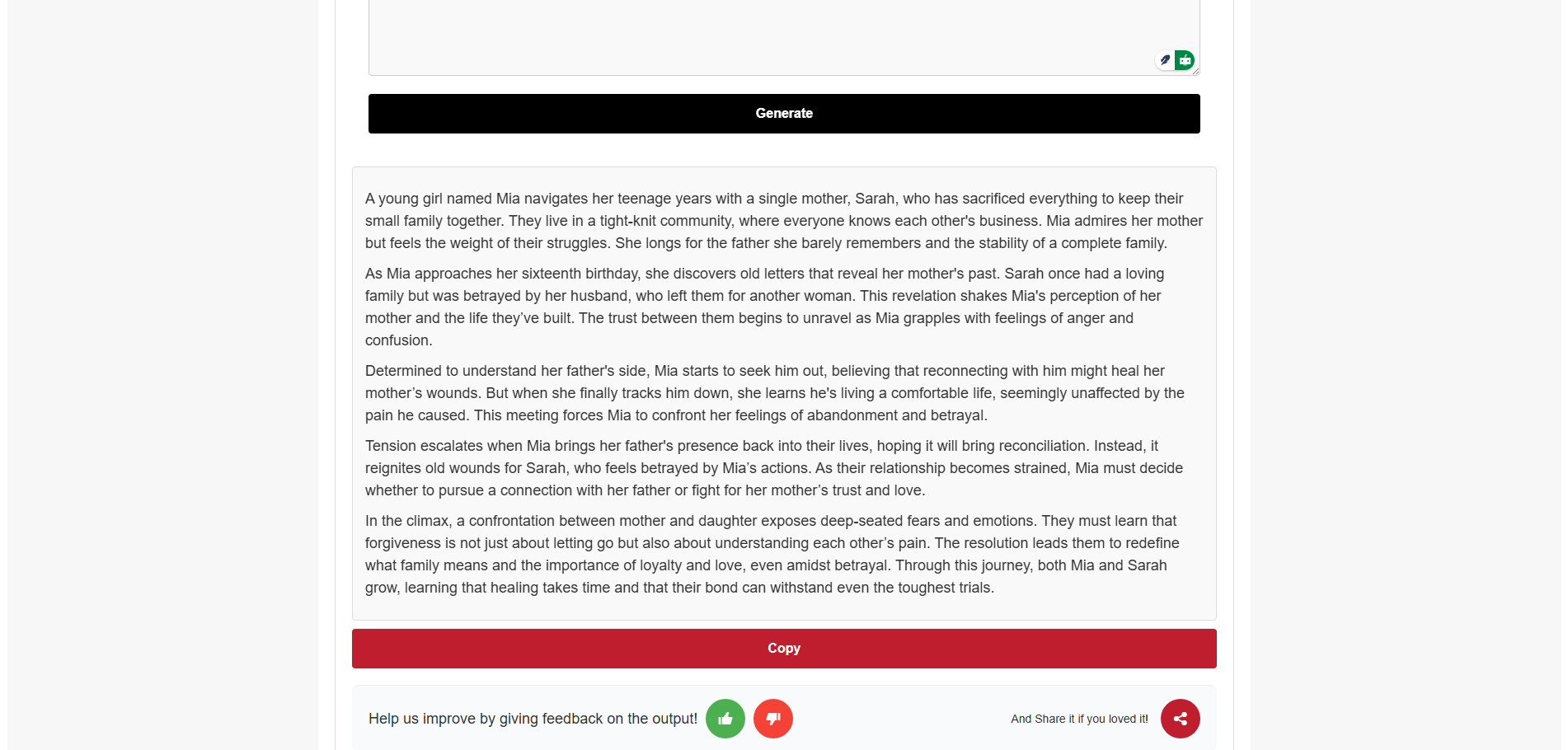 Drama Story Idea Generator [Free, Unlimited]