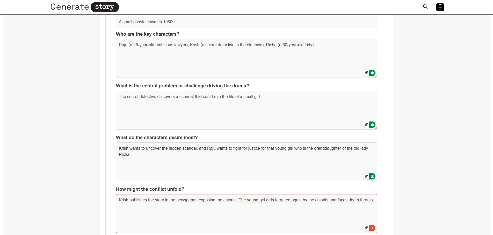 Drama Story Generator [Free, Unlimited]