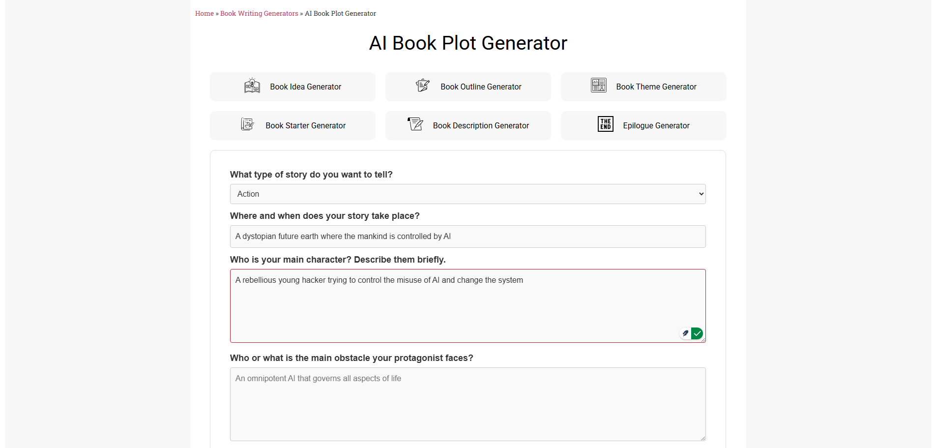 Book Plot Generator [Free, Unlimited]