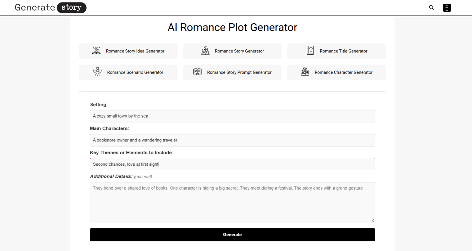 Romance Plot Generator [Free, AI-Powered] - Generate Story