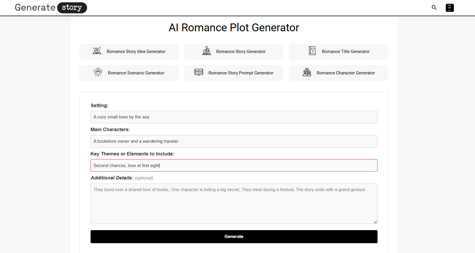 Romance Plot Generator [Free, AI-Powered] - Generate Story